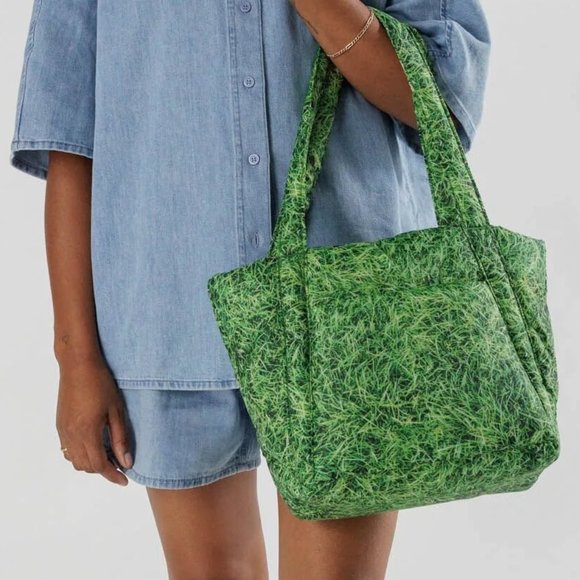 BAGGU | Bags | Nwt Baggu Puffy Mini Tote Grass | Poshmark